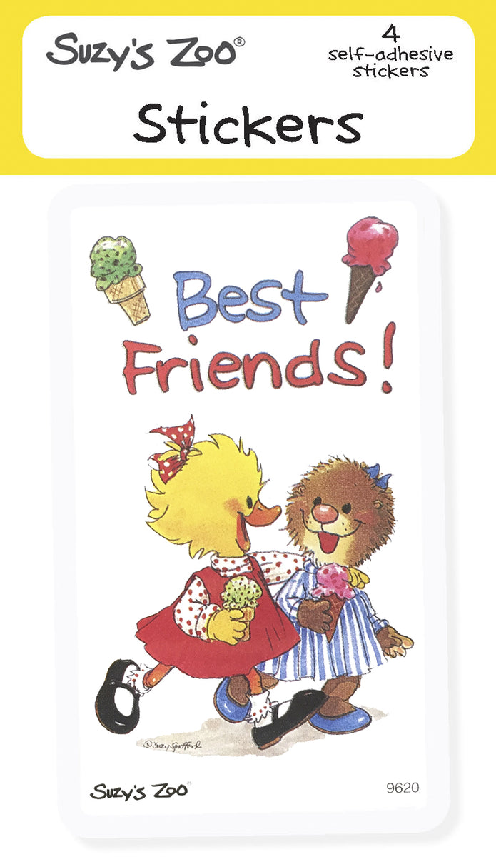 Best Friends! Stickers (4-pack) – Suzy's Zoo Store