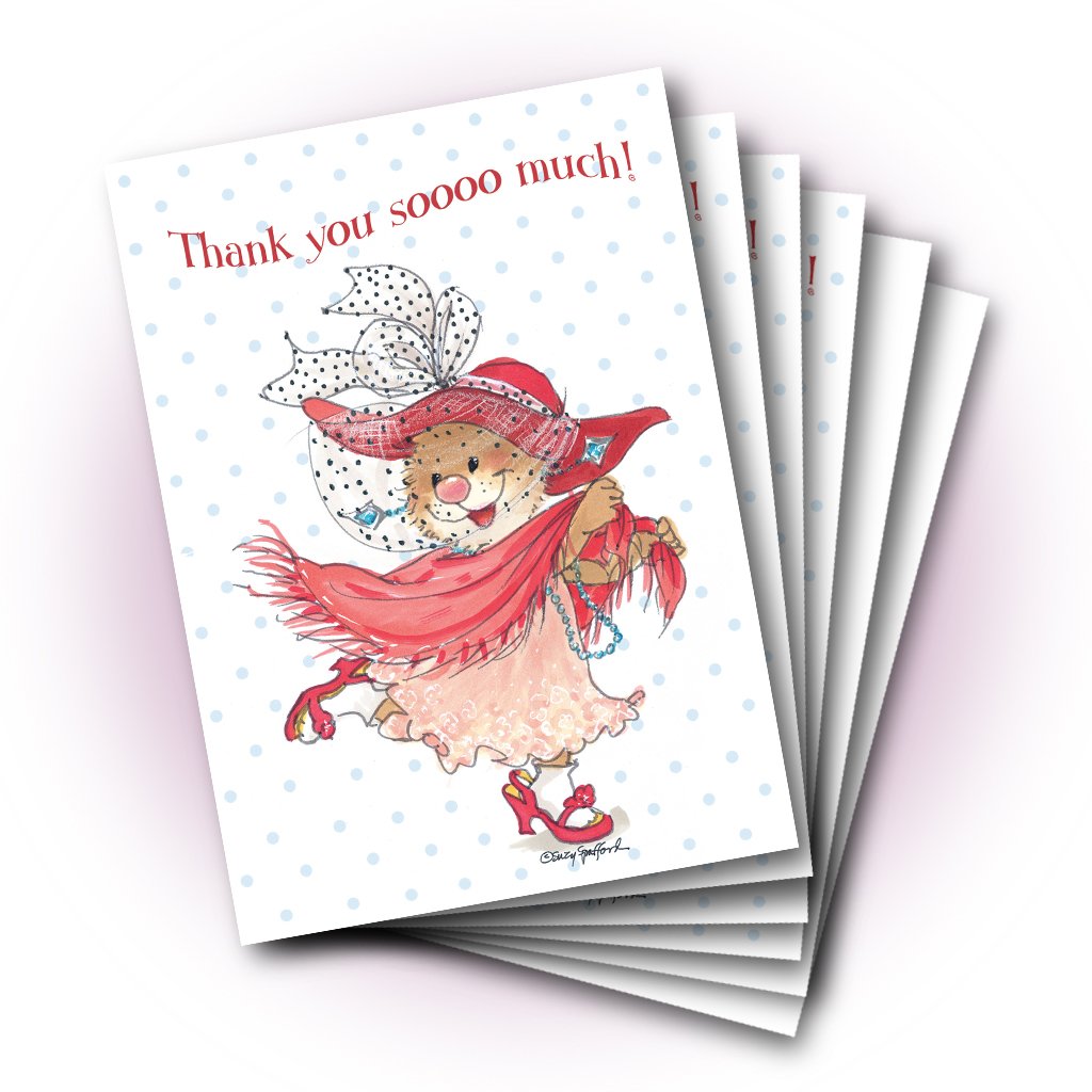 Emily Dress Up Thank You Greeting Card – Suzy's Zoo Store